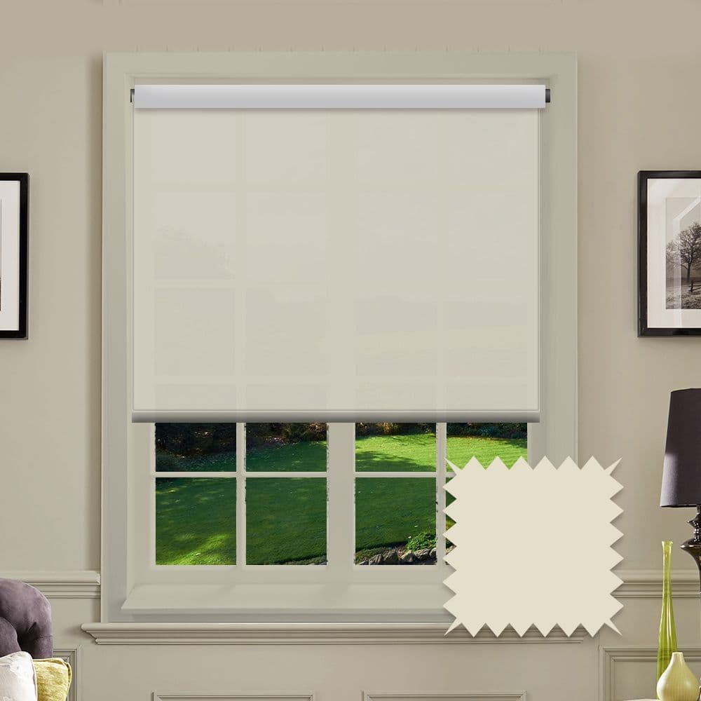 Cream Roller Blind - Splash Oyster Just Blinds