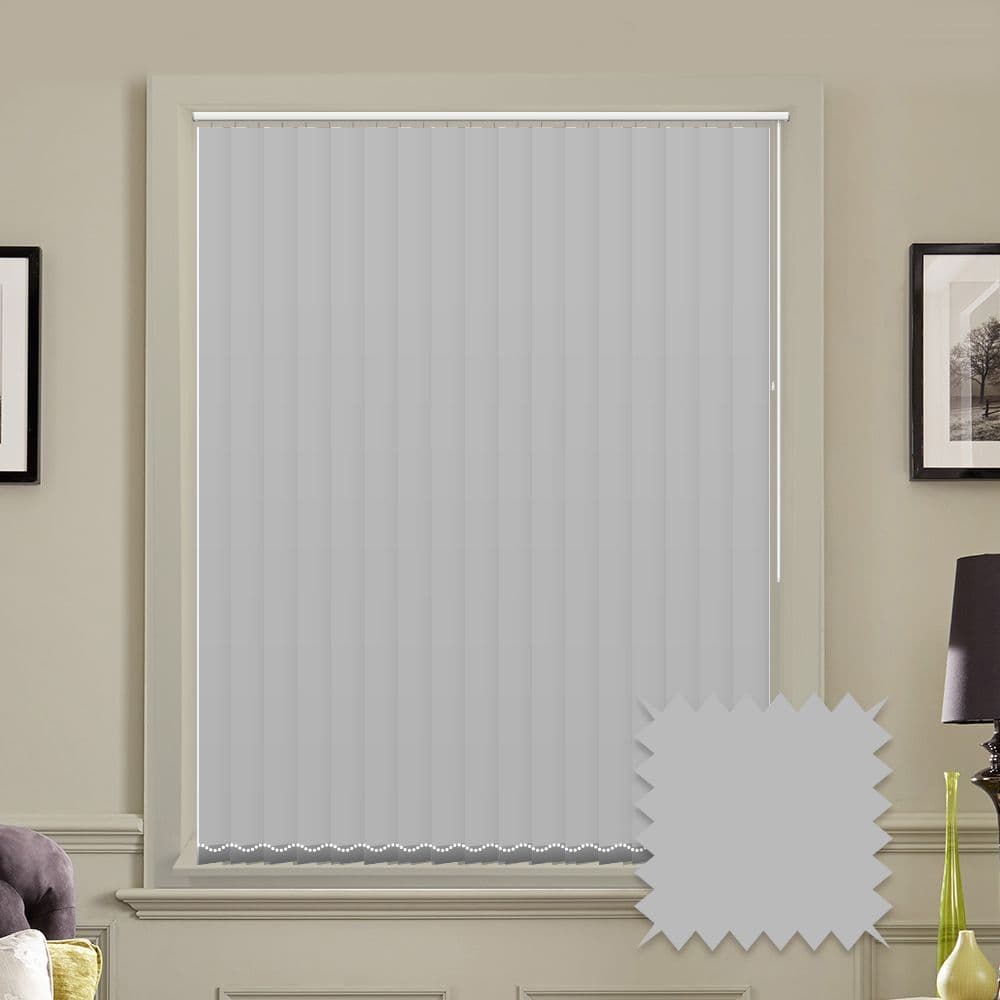 Unicolour Dove 5 inch Vertical Blinds - made to measure Just Blinds